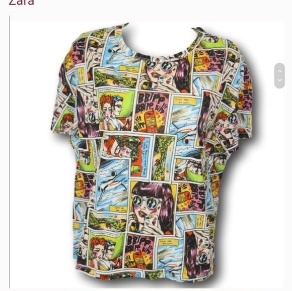 Zara | Tops | Womem Zara Comic Strip Croptee | Poshmark